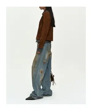 Andersson Bell Ripped Wide-leg Jeans