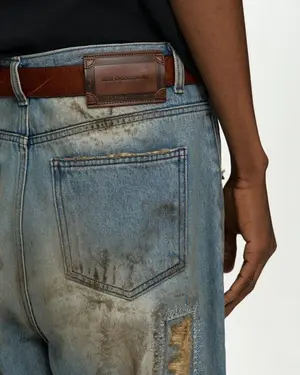 Andersson Bell Ripped Wide-leg Jeans