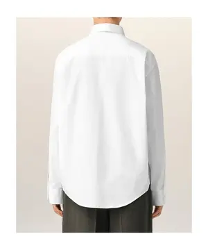 AMI Paris Boxy Cotton Shirt With De Coeur
