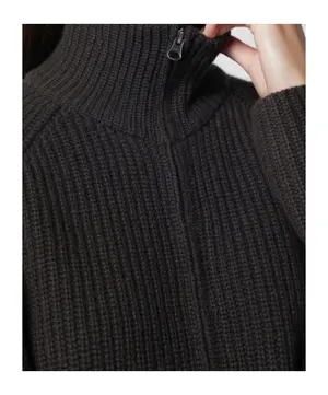 LISA YANG Heavy-knit Zip-up Sweater