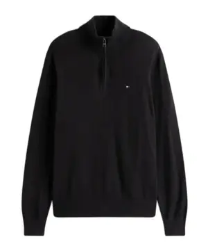 Tommy Hilfiger Long-sleeve Mock Neck Half-zip Knit Top
