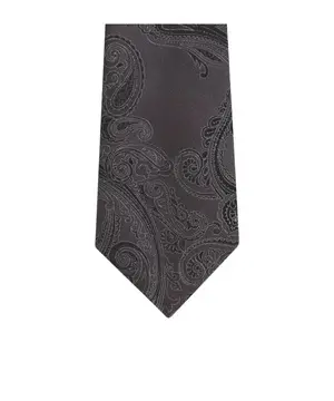 Etro Silk Jacquard Tie With Paisley Motif - Grey