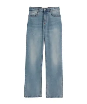 AMI Paris Blue Large-fit Cotton Jeans - Used Blue