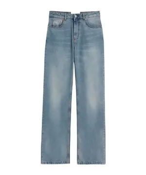 AMI Paris Large-fit Cotton Jeans - Used Blue