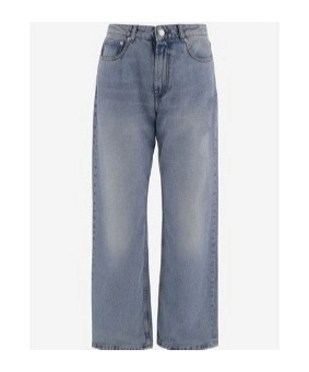 AMI Paris Large-fit Cotton Jeans - Used Blue