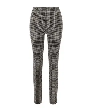 Patrizia Pepe Houndstooth-pattern Slim-fit Trousers