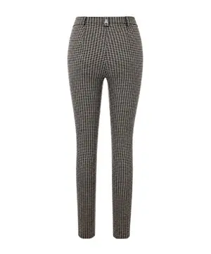 Patrizia Pepe Houndstooth-pattern Slim-fit Trousers