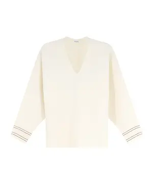 Max Mara Long-sleeve Knit Top - White