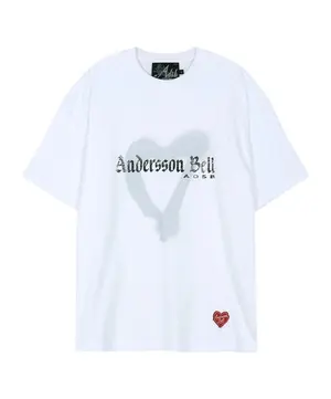 Andersson Bell Heart-patterned T-shirt - White