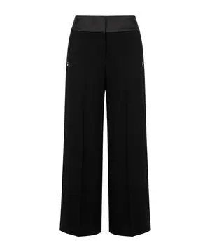 Patrizia Pepe Color-block Palazzo Pants - Black
