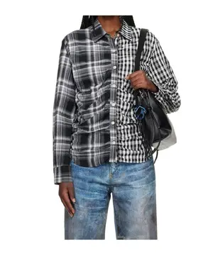 Andersson Bell Pleated Plaid Shirt