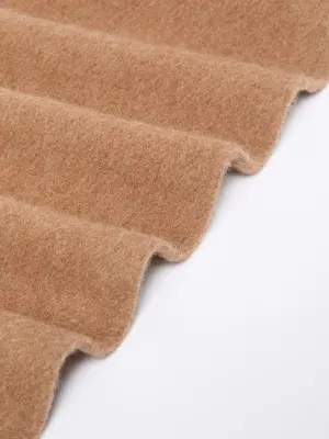 Max Mara Logo Embroidered Fringe Scarf