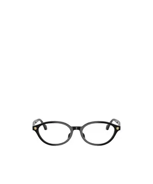 Versace Medusa Detail Oval Eyeglasses - Black