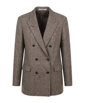 Tagliatore Jasmine Double-breasted Check-pattern Blazer - Gray