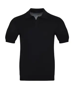 Tagliatore Keith Short-sleeve Polo Shirt - Black
