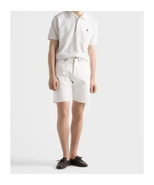 Prada Denim Bermuda Shorts - White