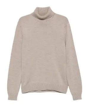 ZANONE Ribbed-knit Roll-neck Sweater - Beige