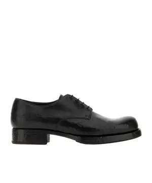 Prada Polished Derby Shoes - Black