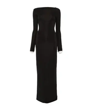 Cult Gaia Long-sleeved Dress - Black