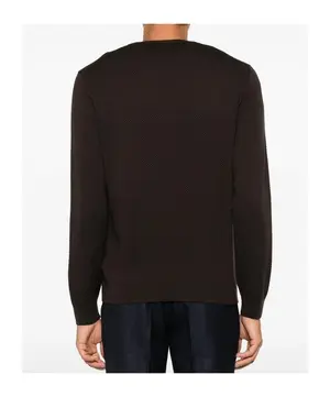 ZANONE Textured Crew Neck Long Sleeve Sweater