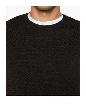 ZANONE Textured Crew Neck Long Sleeve Sweater