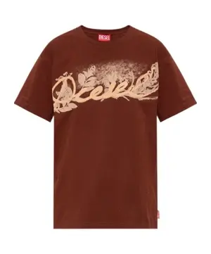DIESEL® Short Sleeve Graphic T-shirt - Brown