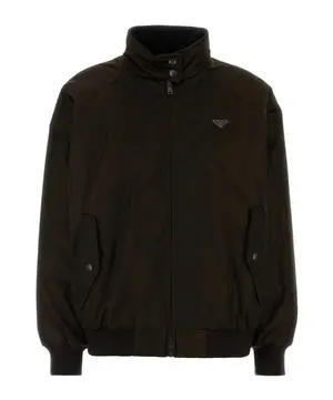 Prada Long-sleeve Casual Jacket - Cocoa Brown