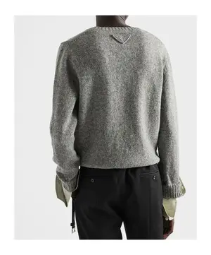 Prada Shetland Wool Scoop-neck Sweater