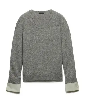 Prada Shetland Wool Scoop-neck Sweater - Grey
