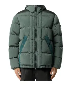 Stone Island Padded Hooded Zip-up Jacket