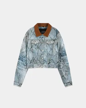 Andersson Bell Python Gradient Print Denim Jacket