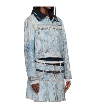 Andersson Bell Python Gradient Print Denim Jacket