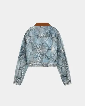 Andersson Bell Python Gradient Print Denim Jacket