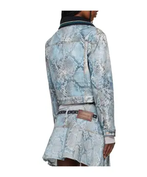 Andersson Bell Python Gradient Print Denim Jacket