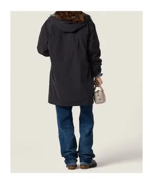 Miu Miu Single-breasted Pongé And Fleece Caban Jacket