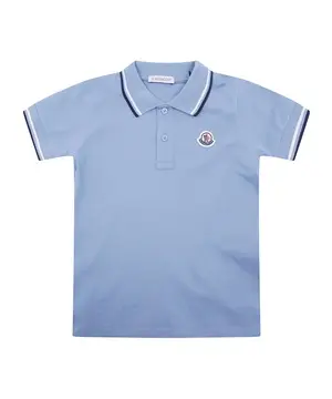Moncler Short-sleeved Polo Shirt - Light Blue