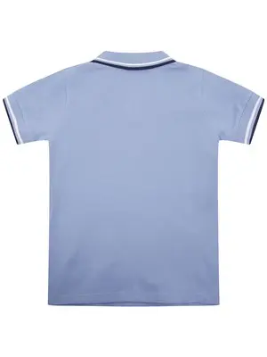 Moncler Short-sleeved Polo Shirt - Light Blue