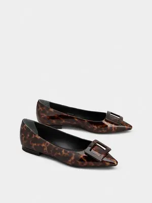 ROGER VIVIER Gommettine Ballerinas In Patent Leather