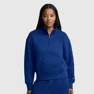 Champion Fleece Mockneck Quarter-zip - Blue Depths