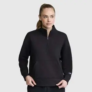 Champion Fleece Mockneck Quarter-zip - Black