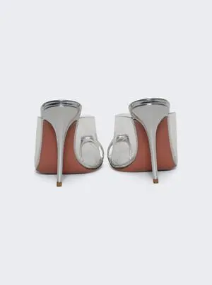Amina Muaddi Justine Slipper Sandal - Silver