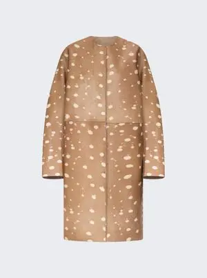 Loulou De Saison Liza Coat Deer Print Pony-effect Leather