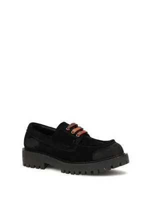 Prada Suede Lace-up Loafers