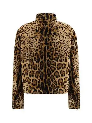 Max Mara Printed Smooth Velvet Boxy Jacket