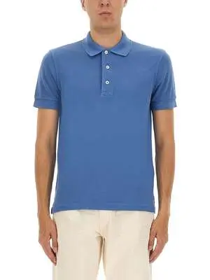 TOM FORD Pique Polo - Blue