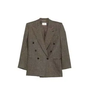 Saint Laurent Jackets Blazers - Brown