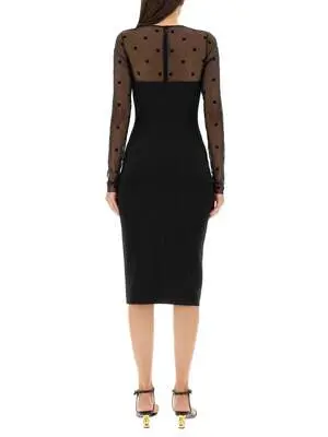 Givenchy 4g Patterned Sheer Sleeve Dress