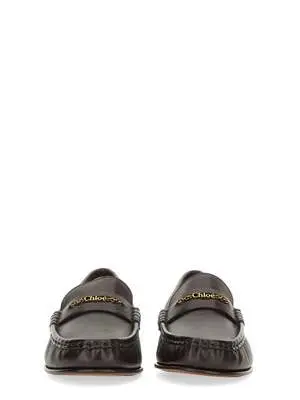 Chloé Leather Loafers - Brown