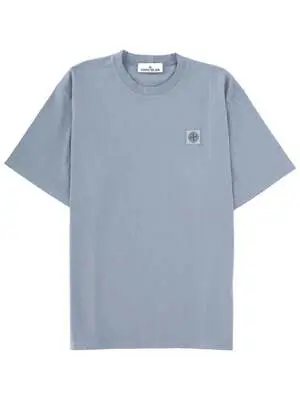 Stone Island T-shirt With Logo Patch - Blue