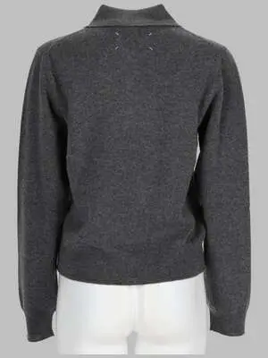 MAISON MARGIELA Virgin Wool Polo Knit Top